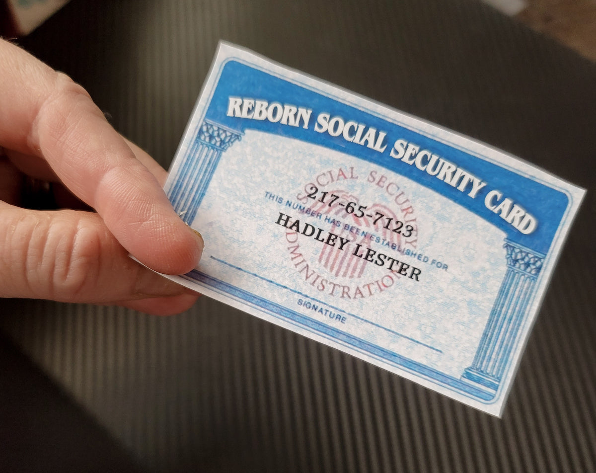 PRETEND Reborn/Silicone Social Security Keepsake Card! – The Reborn ...