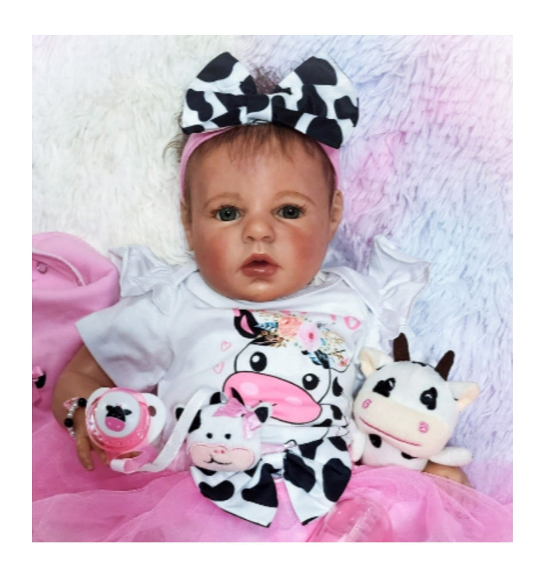 Cow Print 2 in 1 Bow/Headband – TheRebornAccsShop